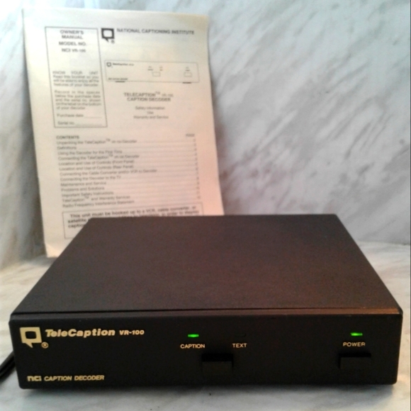Other | Telecaption Vr10 Jbvp13020 Nci Caption Decoder With Manual ...